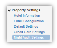 Night Audit Settings