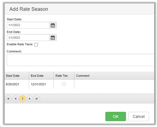 Rate Code Maintenance
